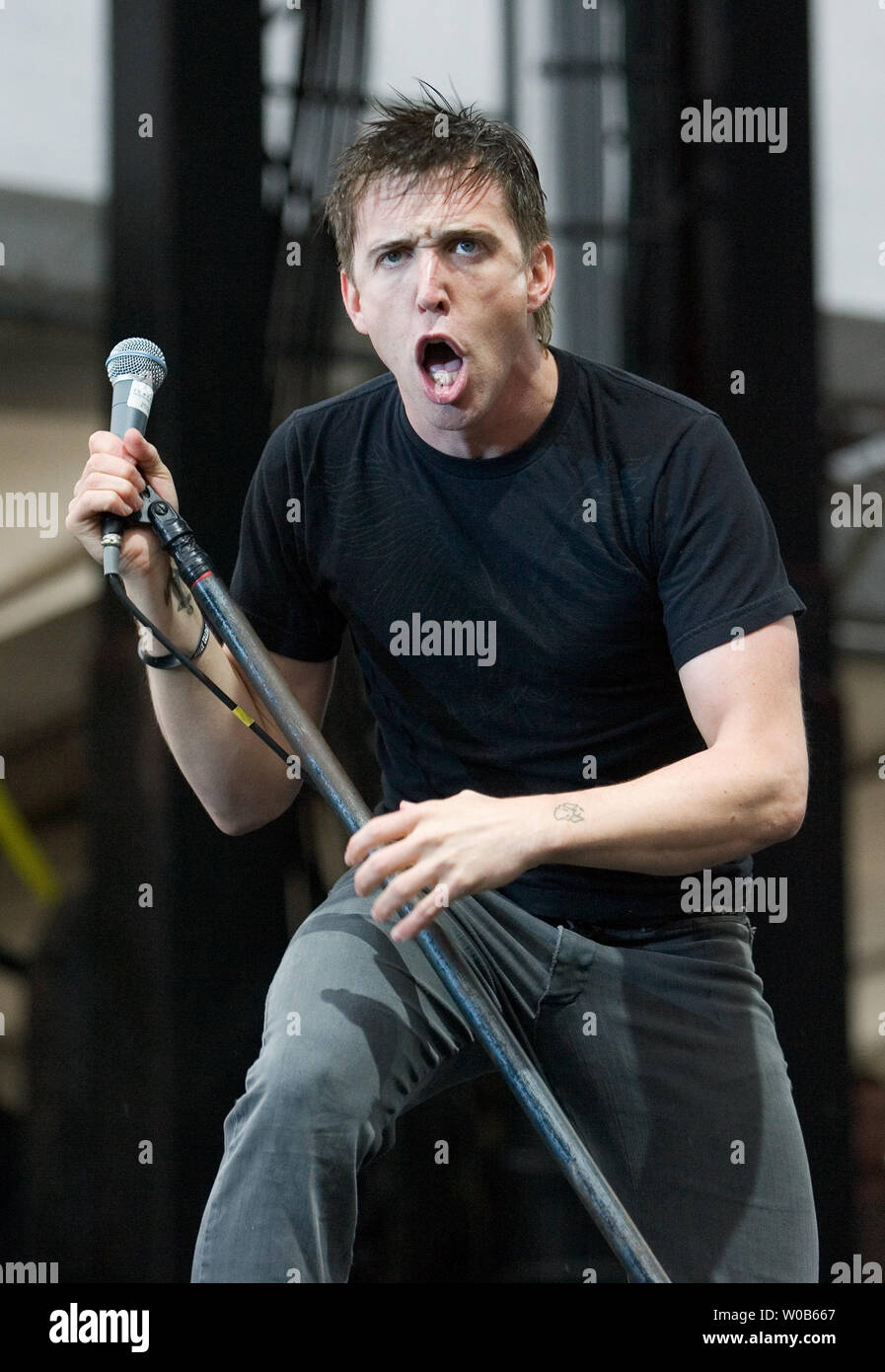 Lead singer Benjamin Kowalewicz performs with his Canadian band Billy ...
