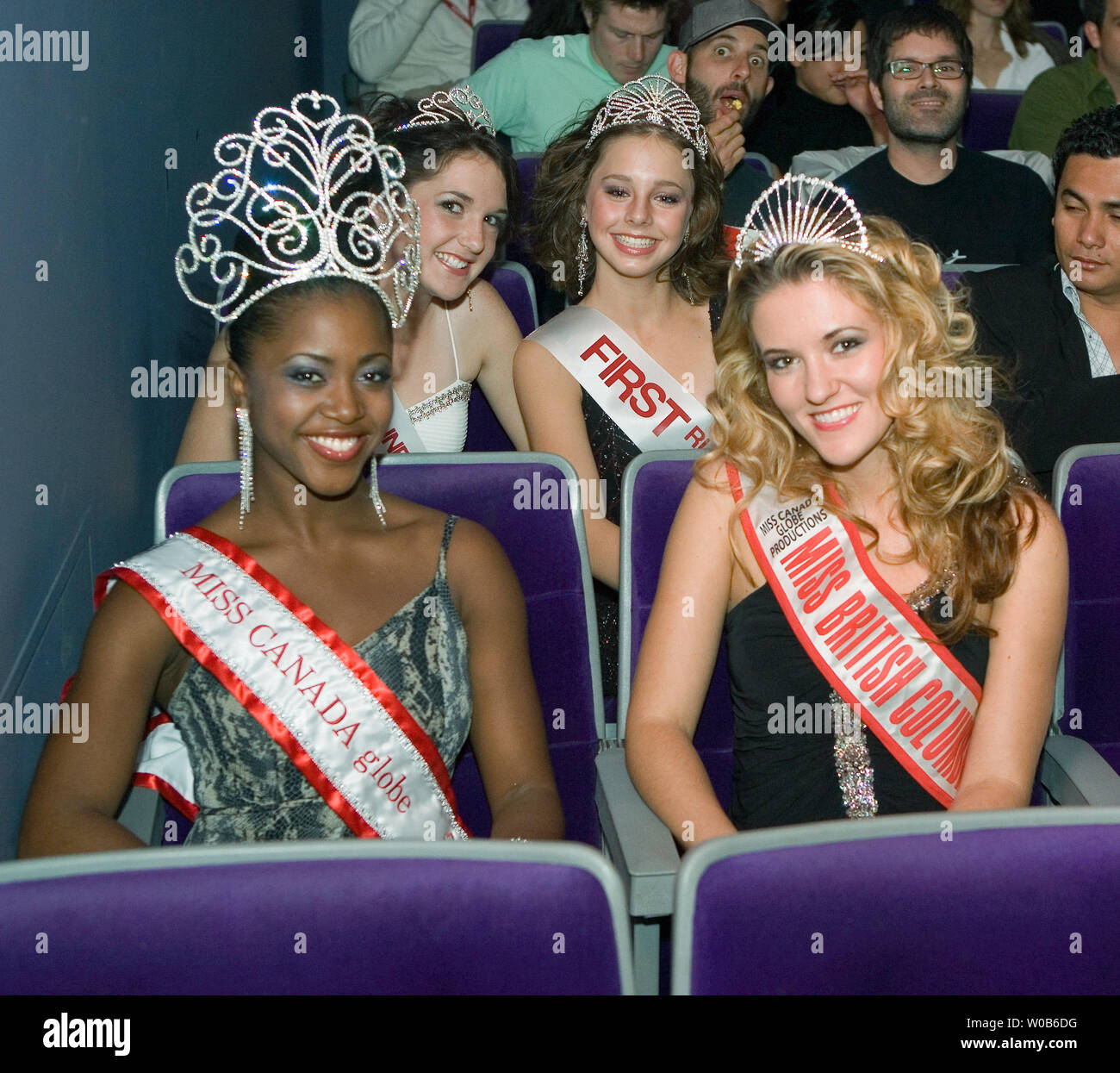 Krystal Wilson, Miss Canada, (L) and runners up Kasia Wilk (R), Shawna ...