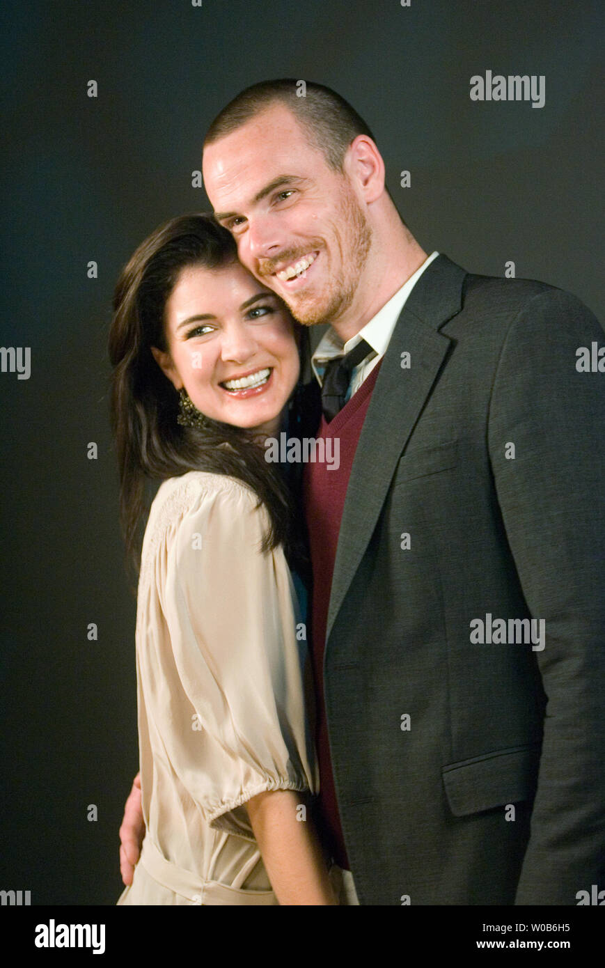 Actress Gabrielle Miller poses for a photo with boyfriend Andrew ...
