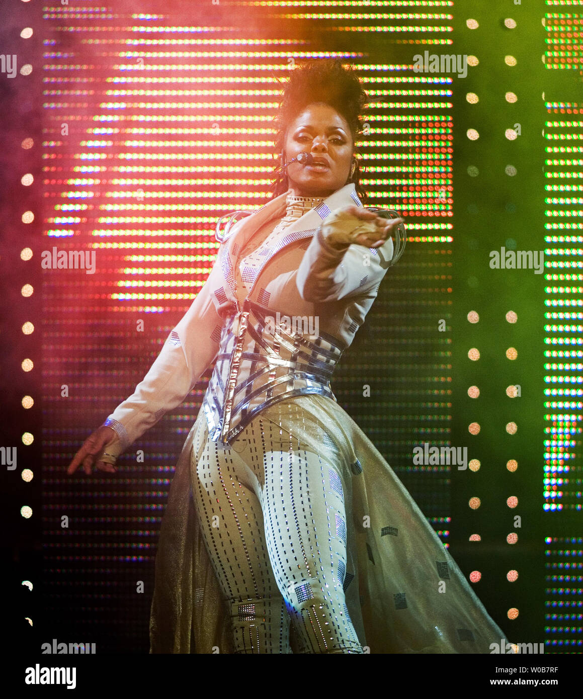 Singer Janet Jackson performs to a full house at GM Place in Vancouver ...