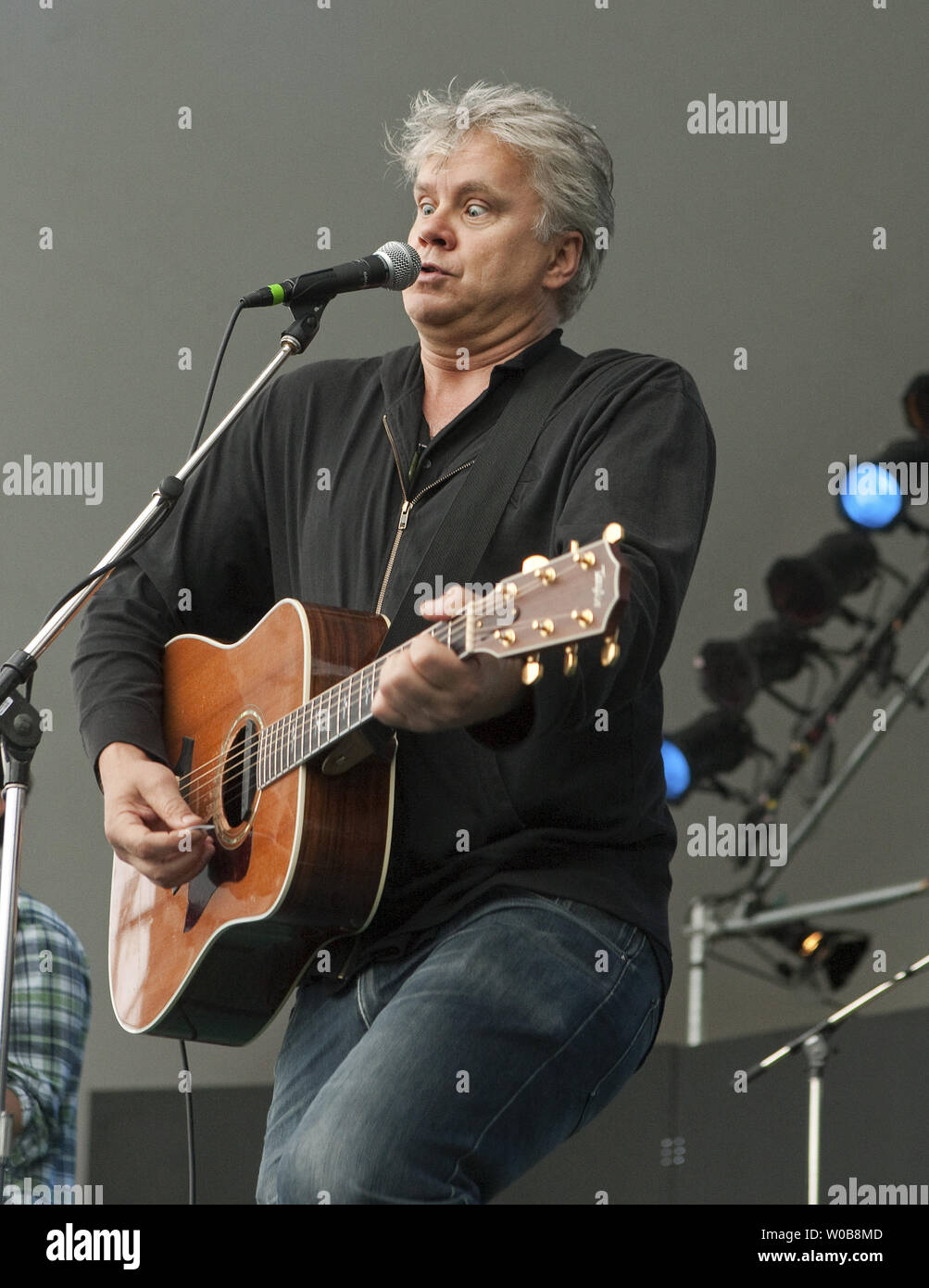 Actor and musician Tim Robbins performs with the Rogues Gallery Band on ...