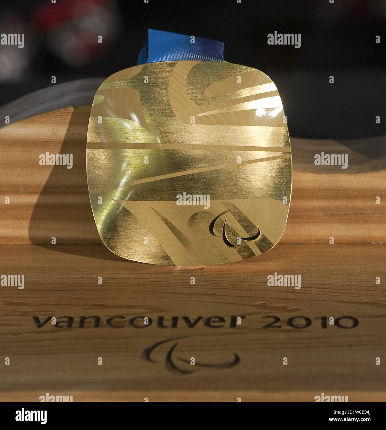 The Paralympic gold medal is displayed during today's unveiling of the ...