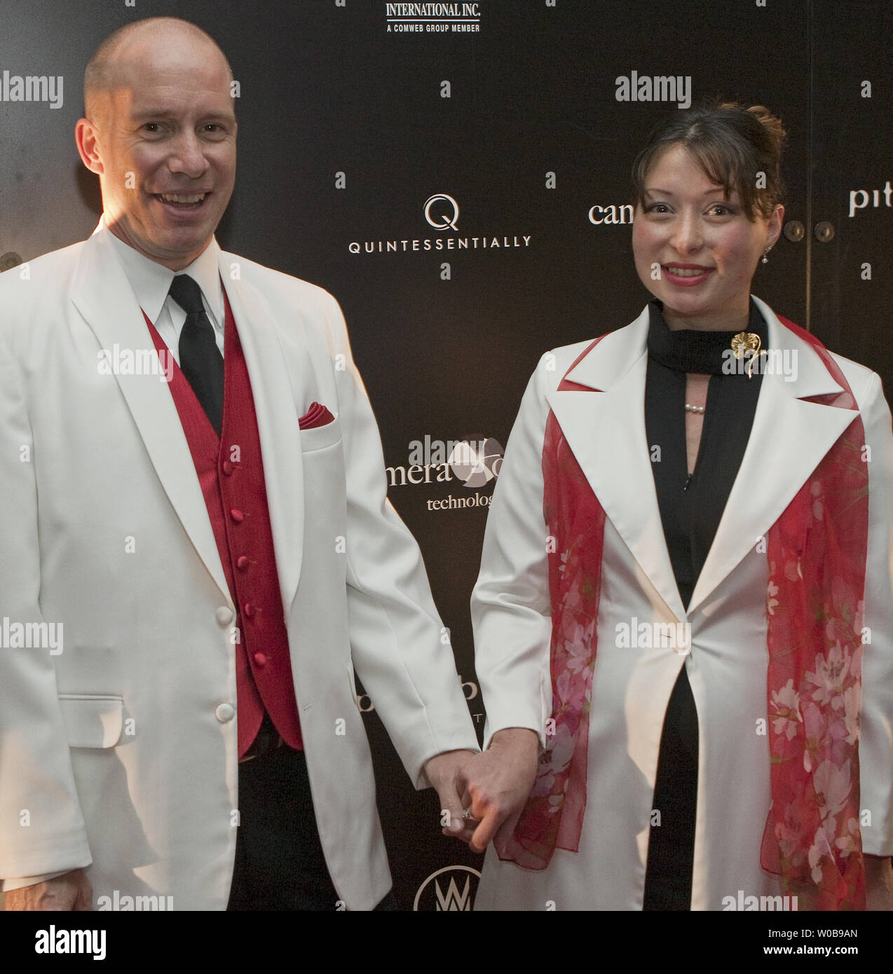 Pitchblack Film's Producer Kevin Leslie (L.) and April Saxon arrive at ...