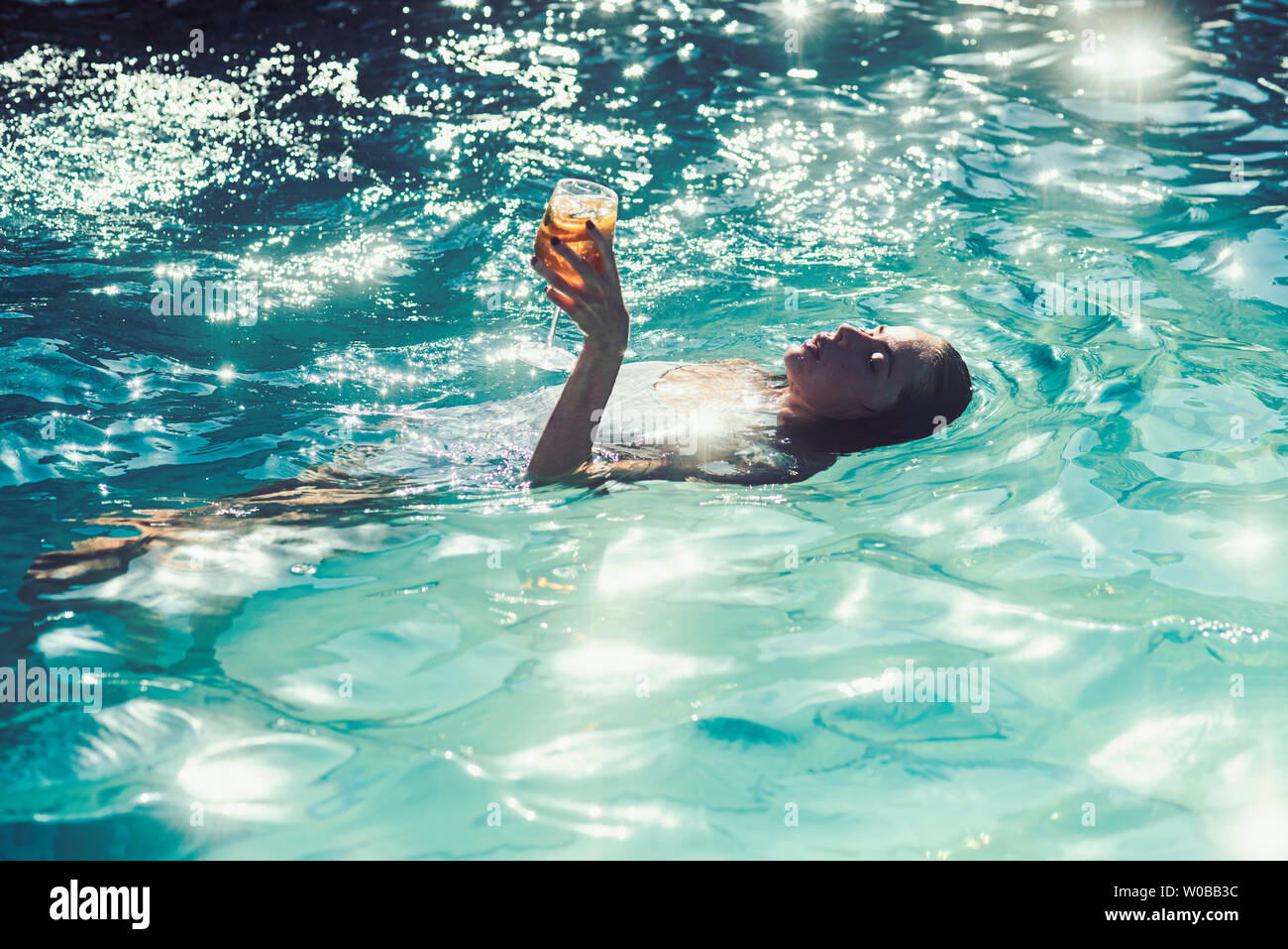 Beautiful Woman In Bikini Glass High Resolution Stock Photography and ...