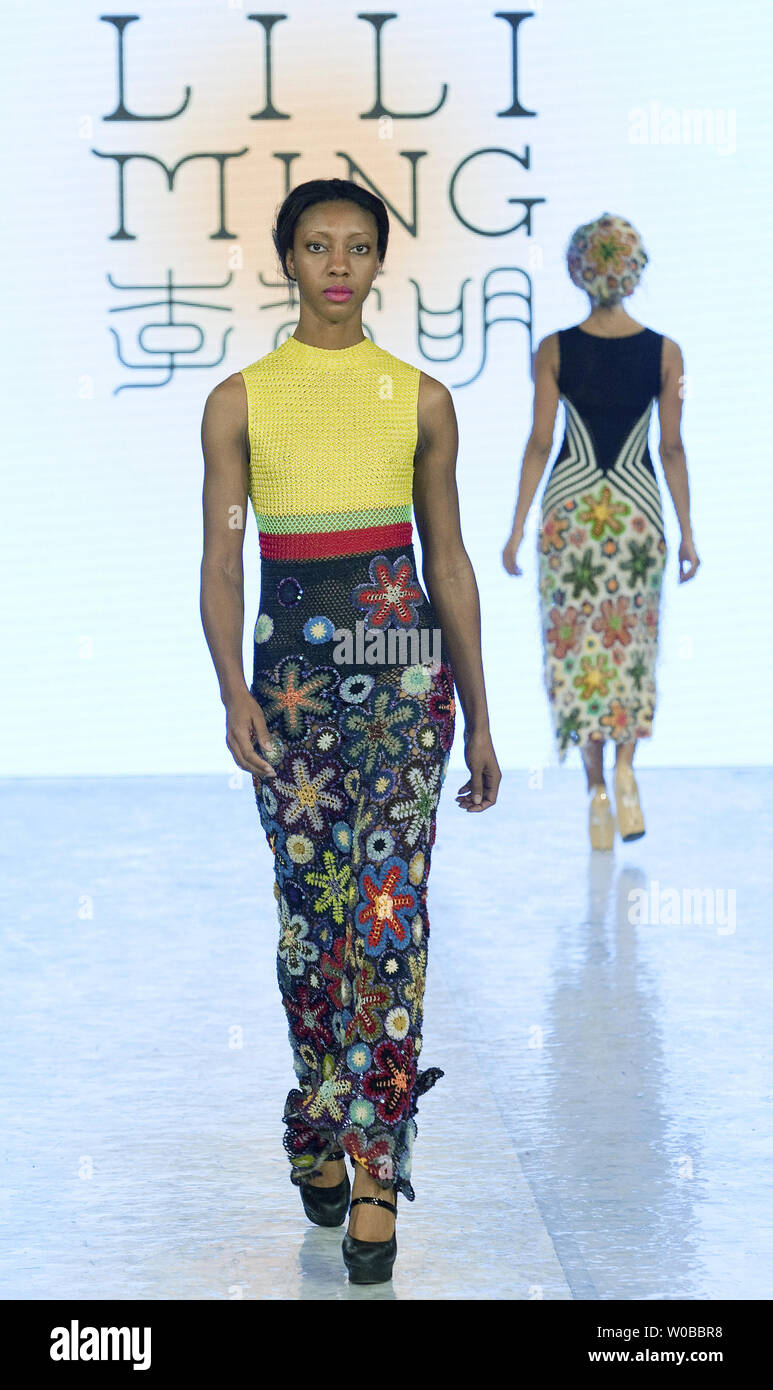 Models present creations by designer Lili Ming from Shanghai, China ...