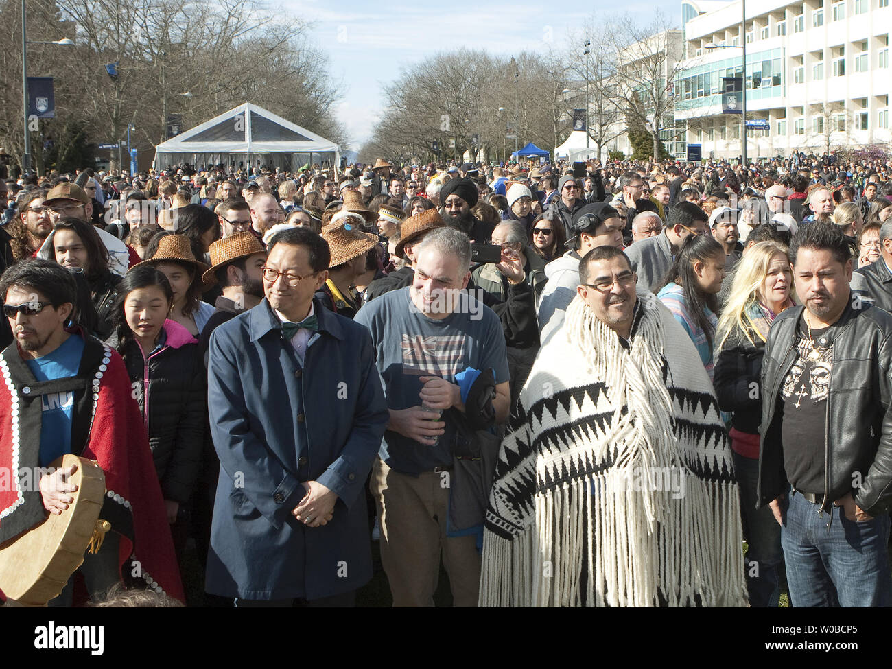 Santa J. Ono (bow tie), UBC President and Vice-Chancellor departs the ...