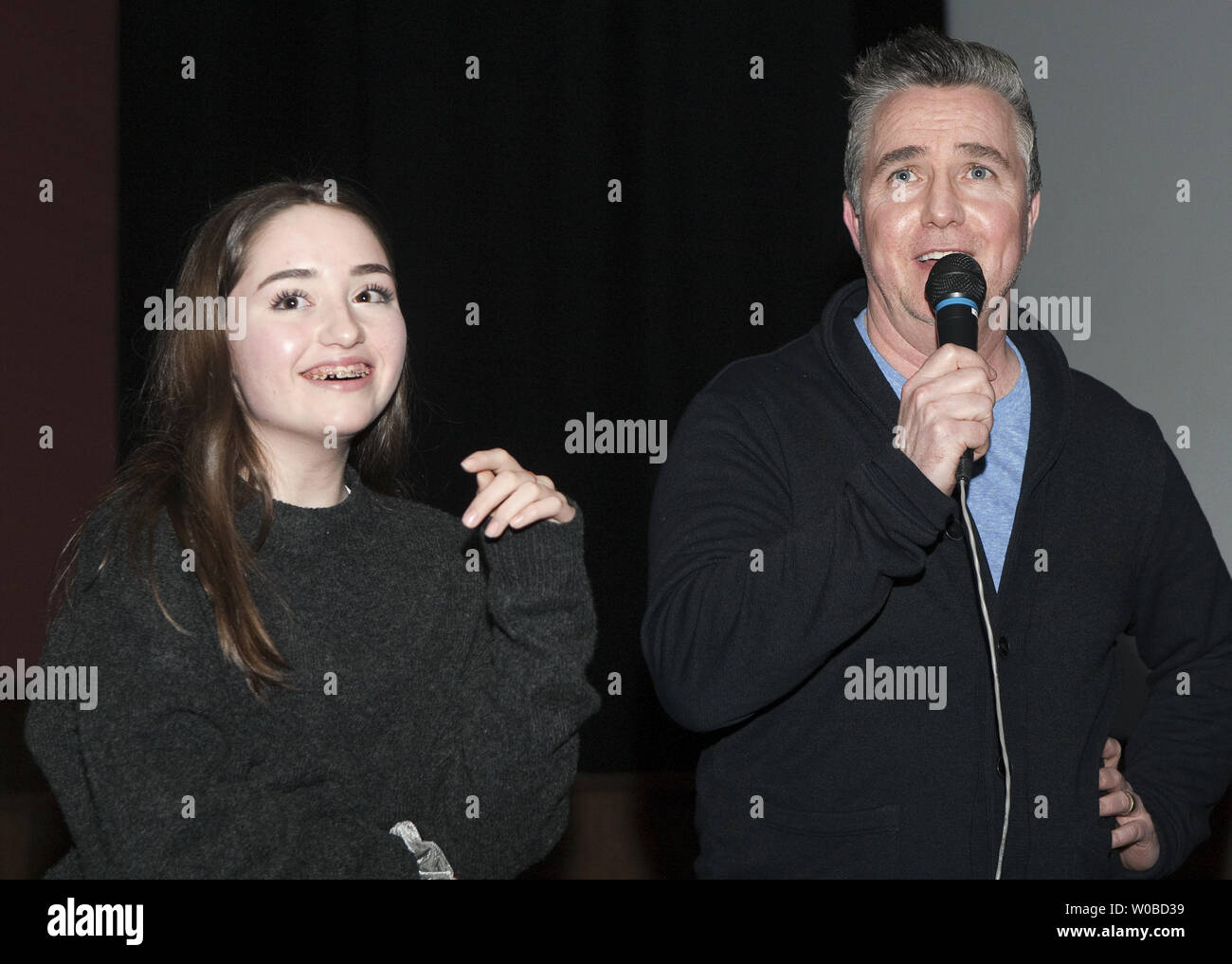 Actors Paul McGillion and Maeve O'Brien (L) do a Q & A after the ...