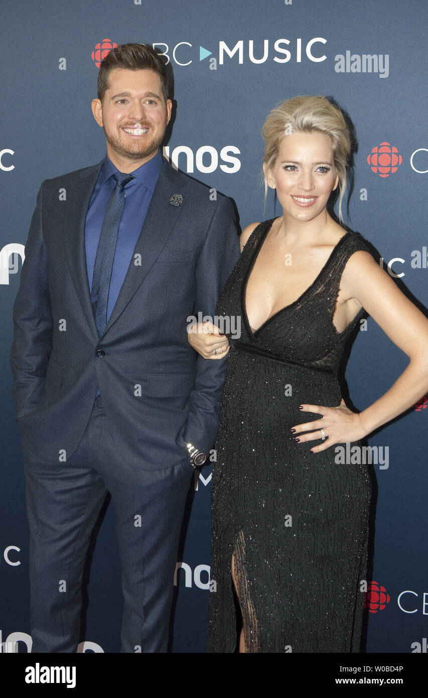 Michael Buble and his wife Luisana arrive on the red carpet at the 2018 ...