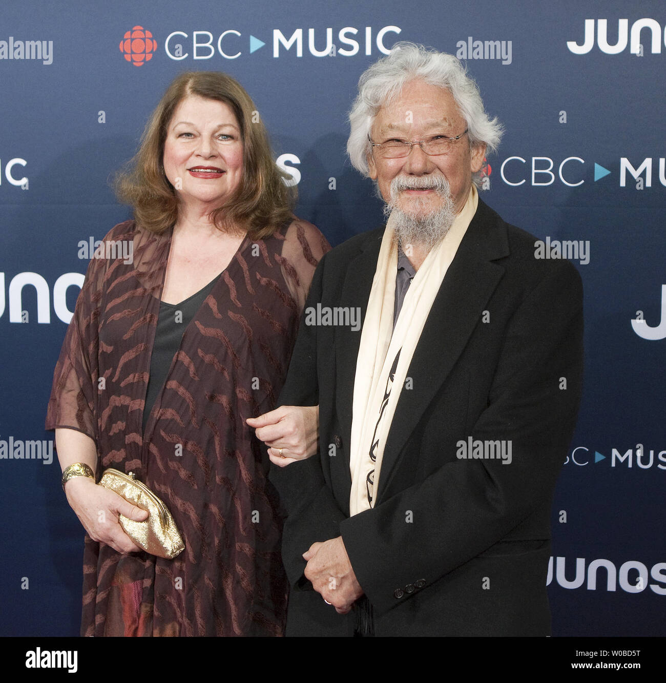 David Suzuki and wife Tara arrive on the red carpet at the 2018 JUNO ...