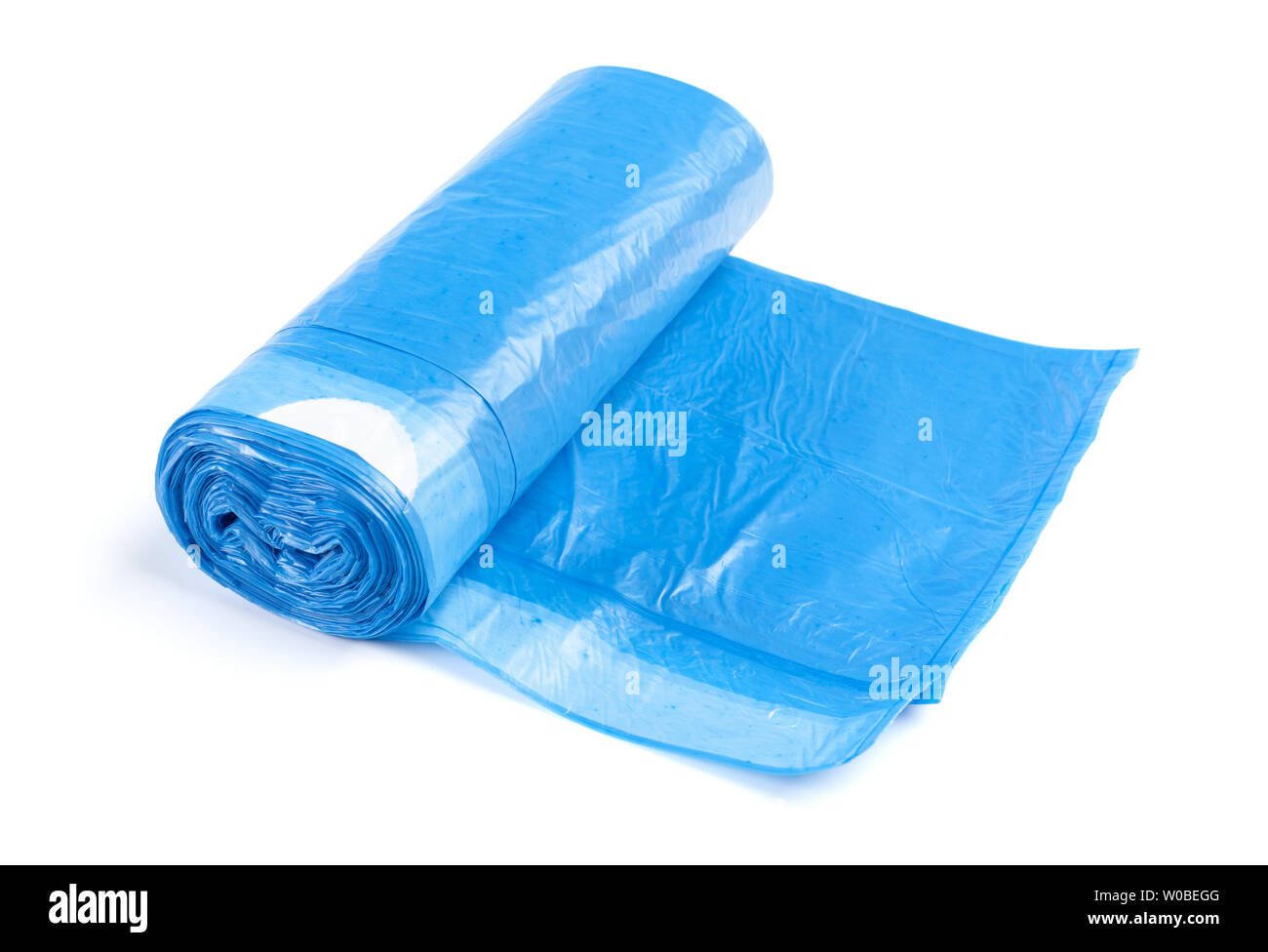 roll of plastic garbage bags isolated on white background Stock Photo ...