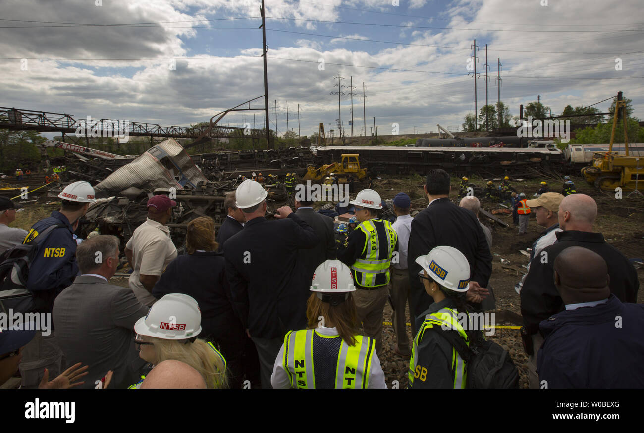 The NTSB Go Team arrives on the scene of the Amtrak Train #188 ...