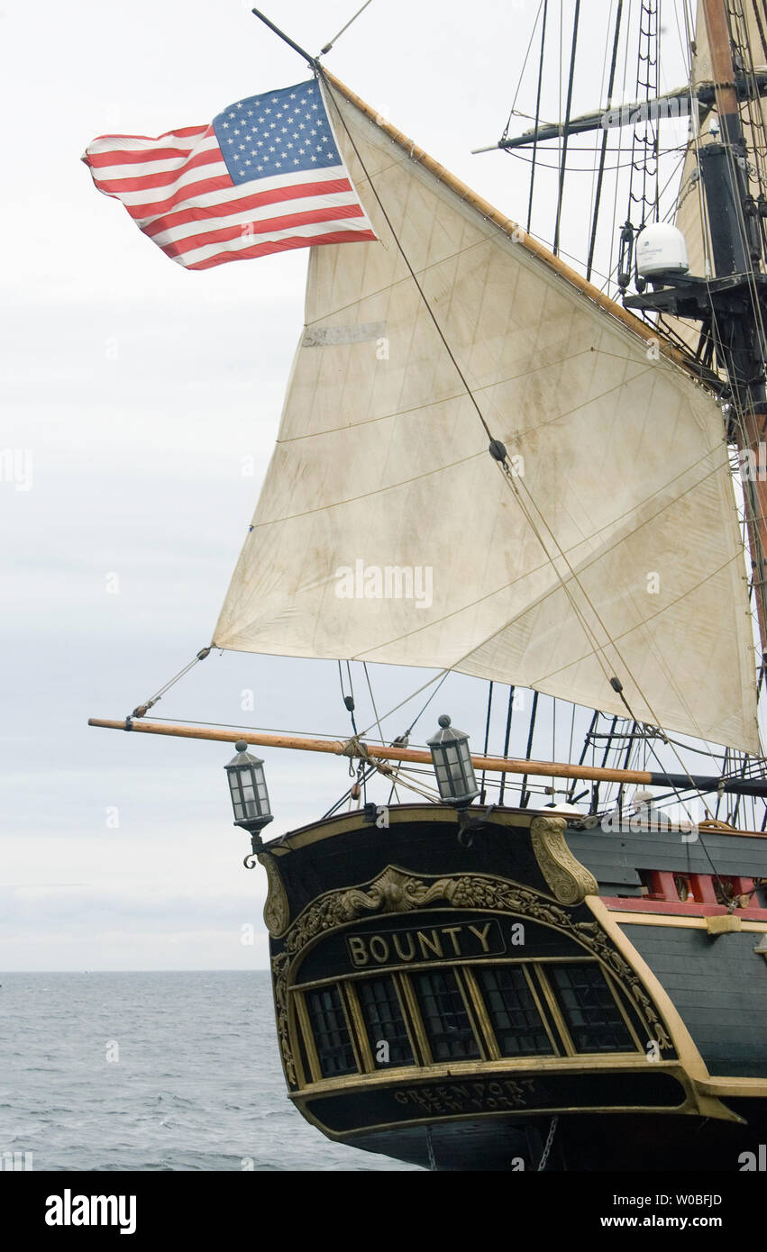 The180-foot full-rigged ship The Bounty built during 1960 for MGM's ...
