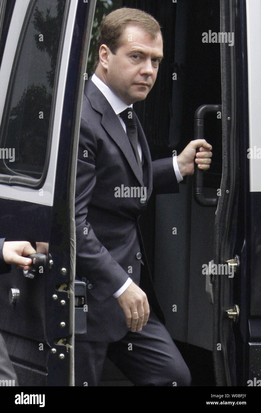 Russian President Dmitry Medvedev arrives at an award ceremony at the ...