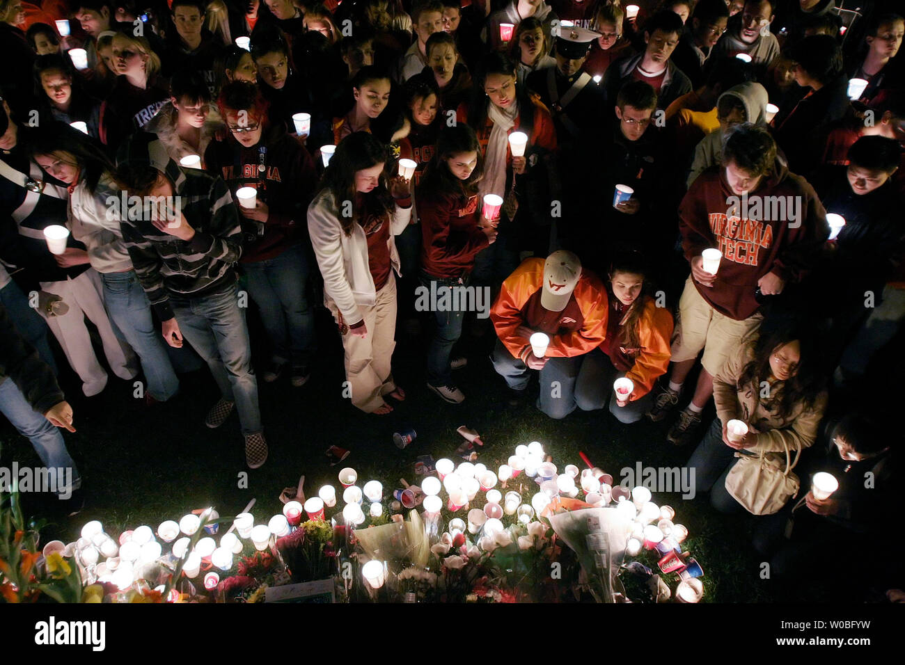 Virginia tech shooting vigil hi-res stock photography and images - Alamy