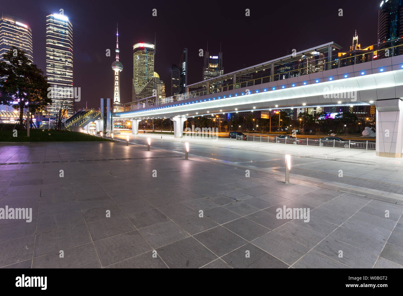 Night scene of modern city Stock Photo - Alamy