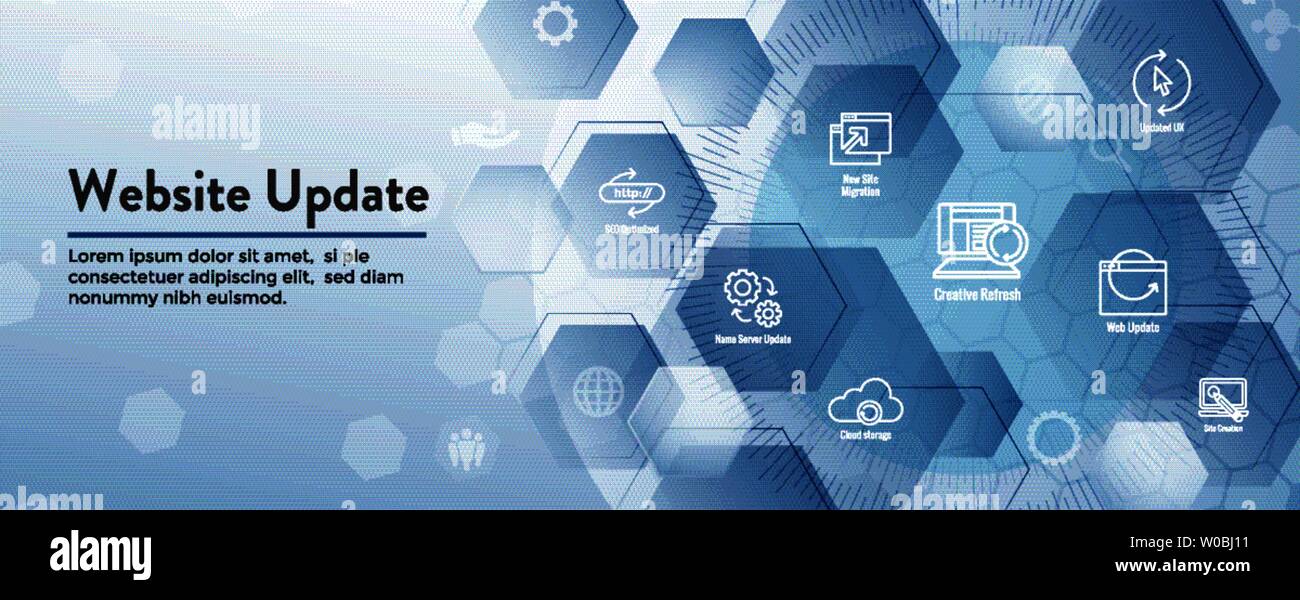 Website Update Icon Set & Web Header Banner Stock Vector Image & Art ...