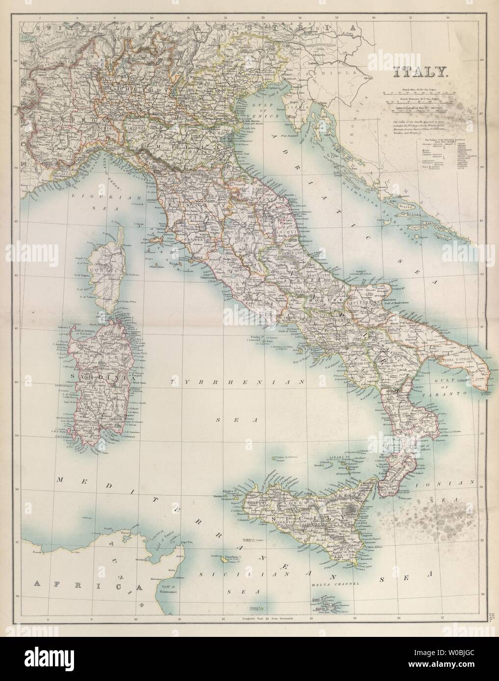 Italy regions map hi-res stock photography and images - Alamy