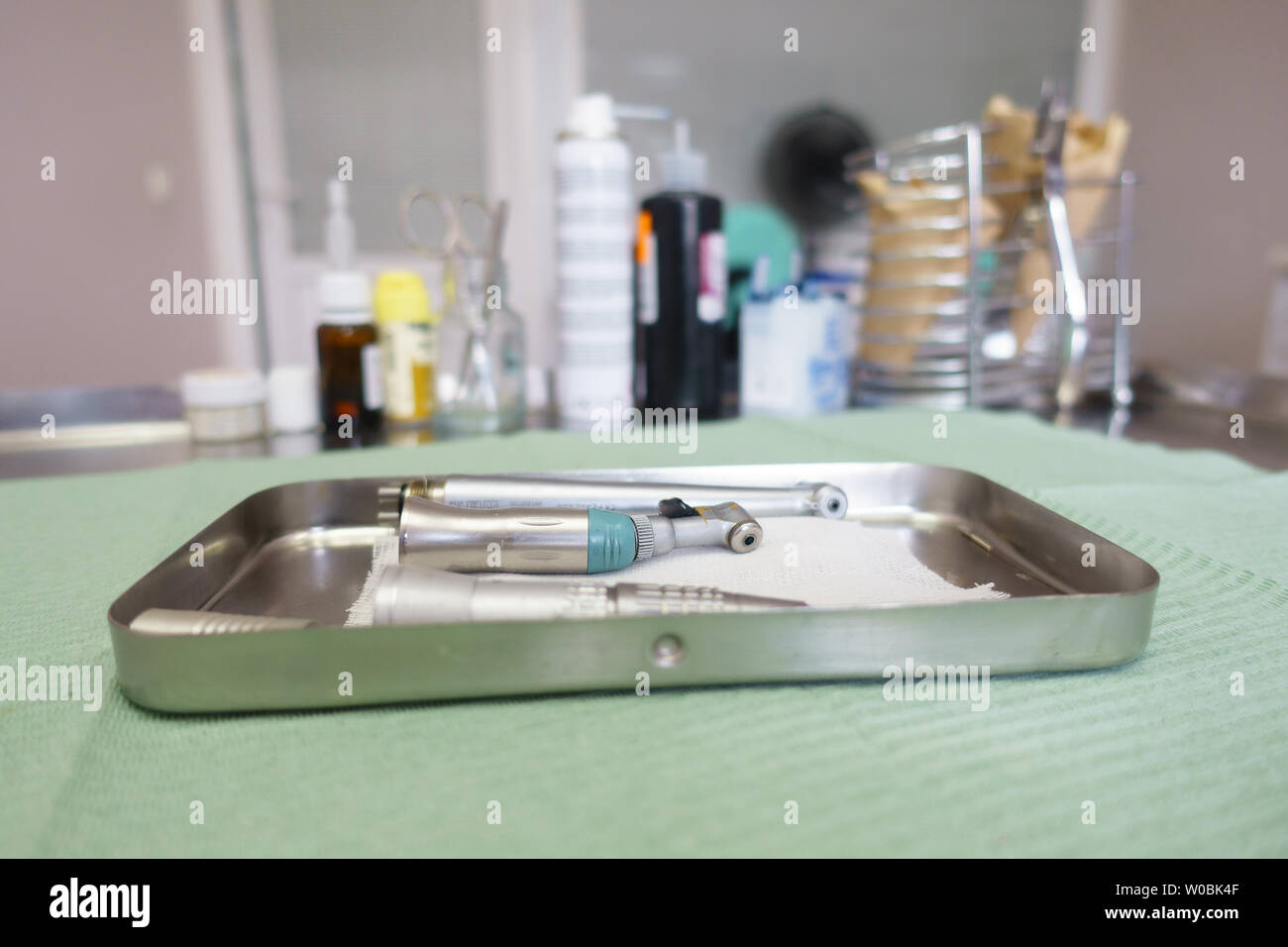 clean dental instruments in the office prepared for work Stock Photo ...