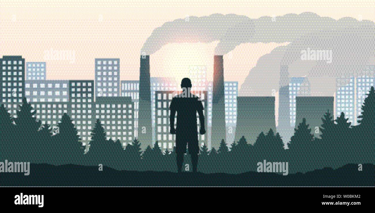 Man industrial atmosphere Stock Vector Images - Alamy
