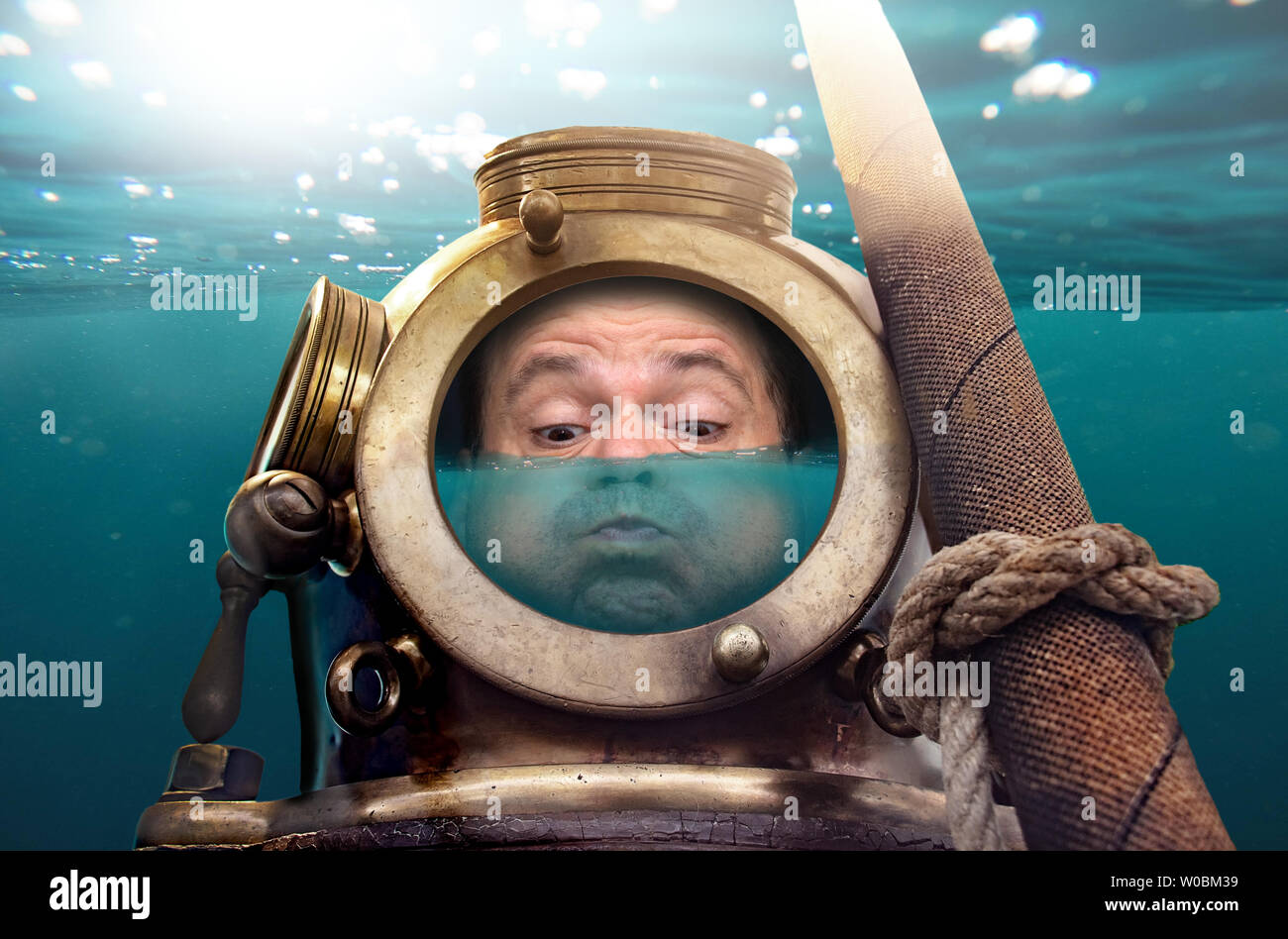 Old Diving Suit Underwater