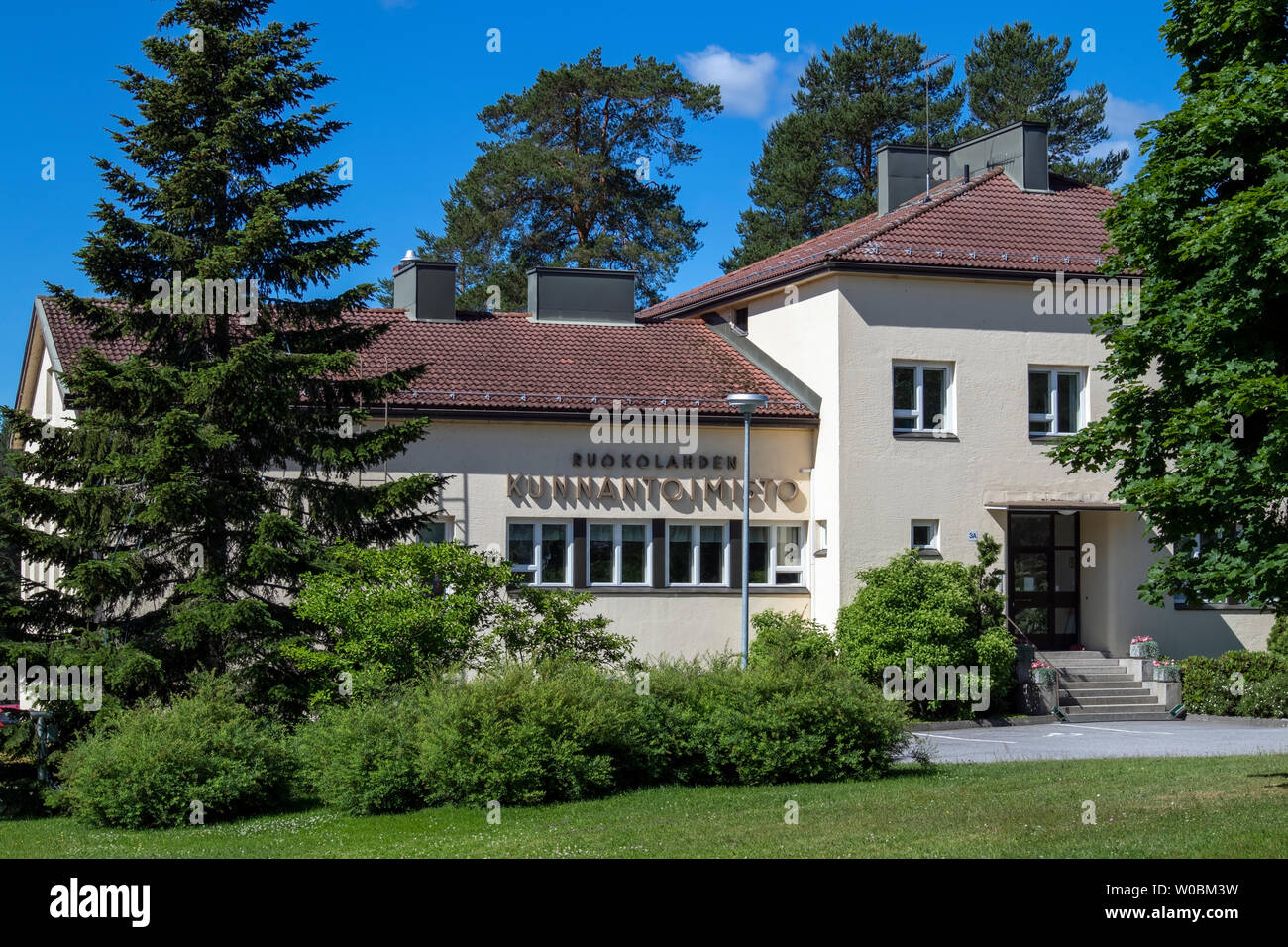 townhall in Ruokolahti Finland Stock Photo - Alamy