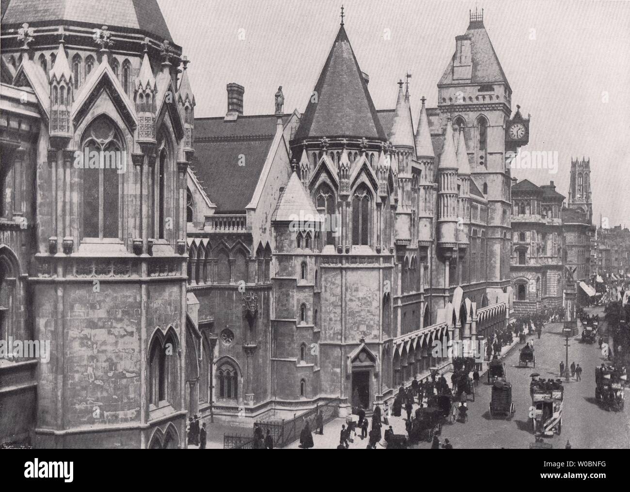 Law Courts, looking East, showing Temple Bar & Fleet Street Beyond ...