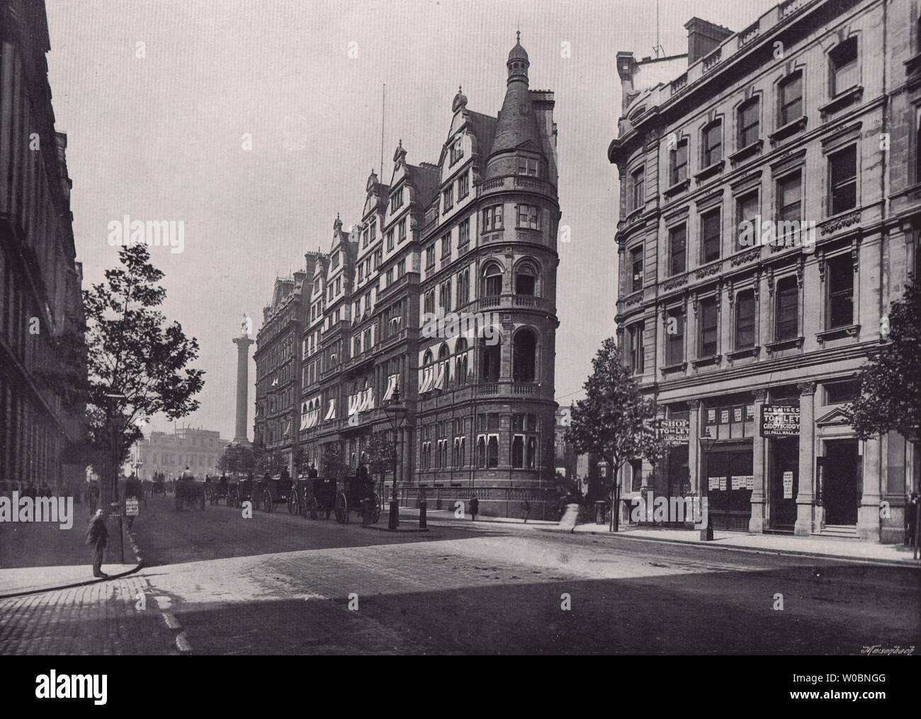 Northumberland Avenue - The Constitutional Club. London 1896 old ...