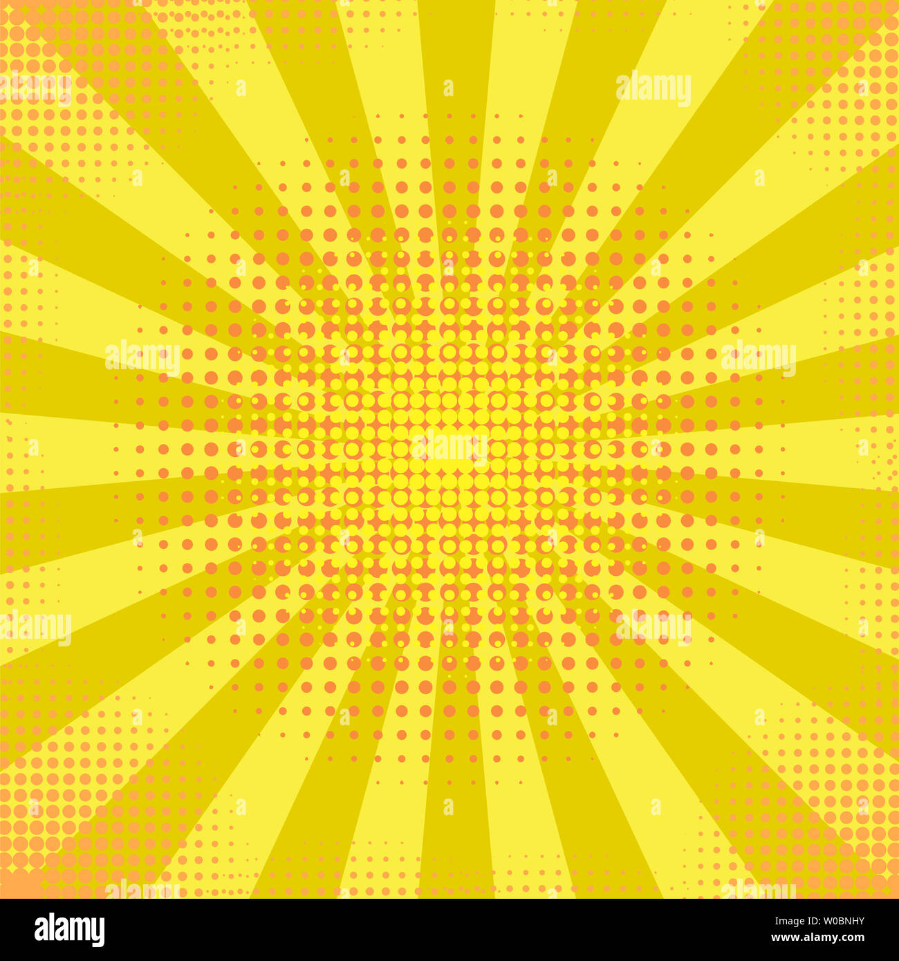 Yellow Retro Vintage Style Background with Sun Rays Stock Photo - Alamy