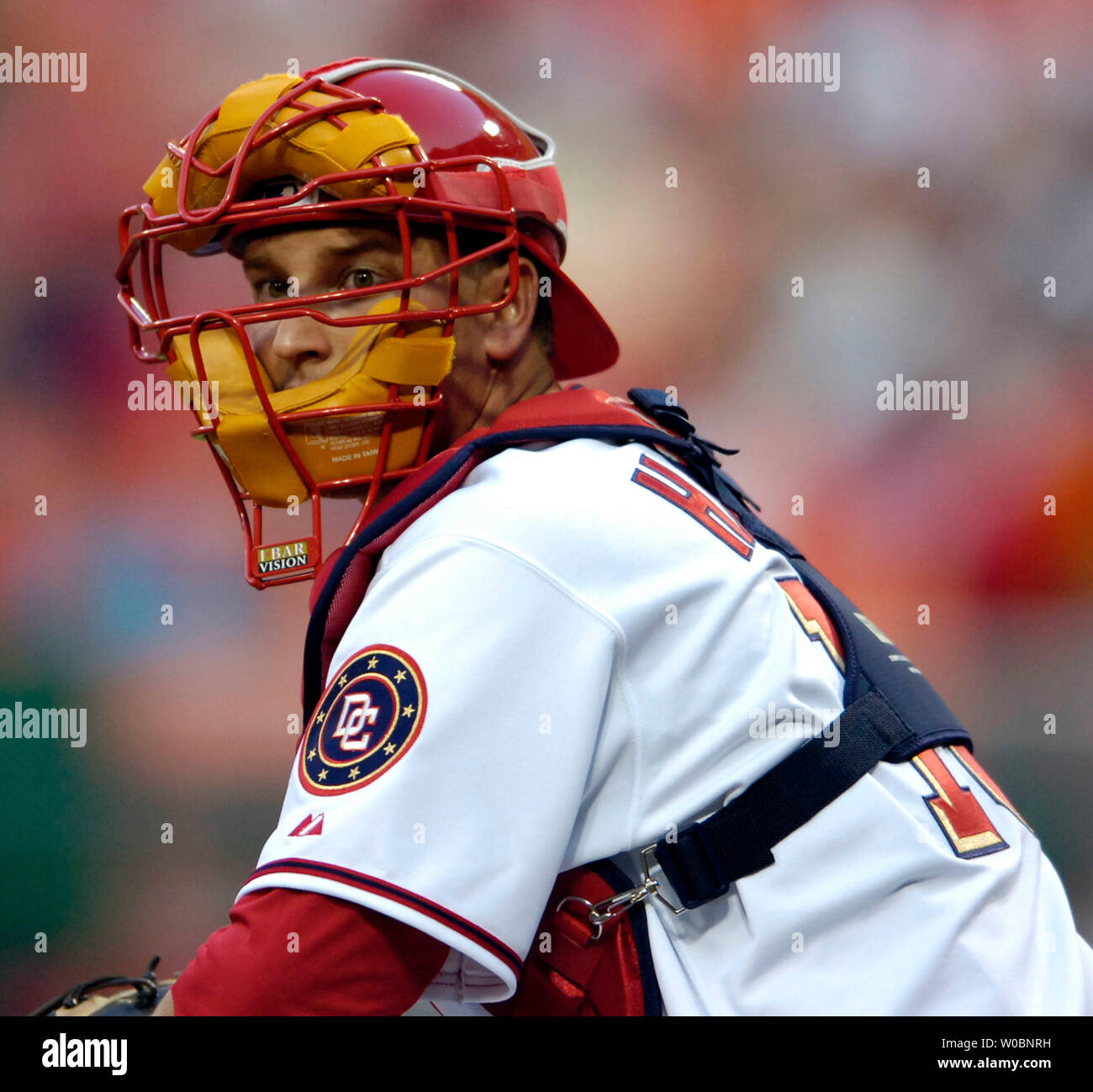 The Washington Nationals Brandon Harper (10) make his major league ...