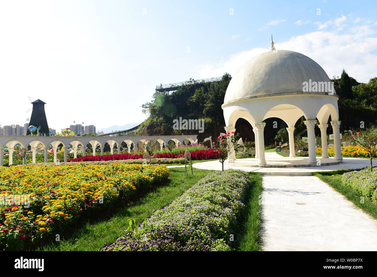 Flower Sea Promenade Stock Photo - Alamy