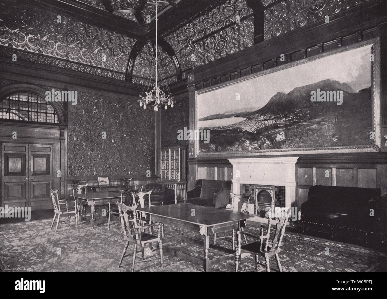 Imperial Institute - The Cape conference room. London 1896 old antique ...