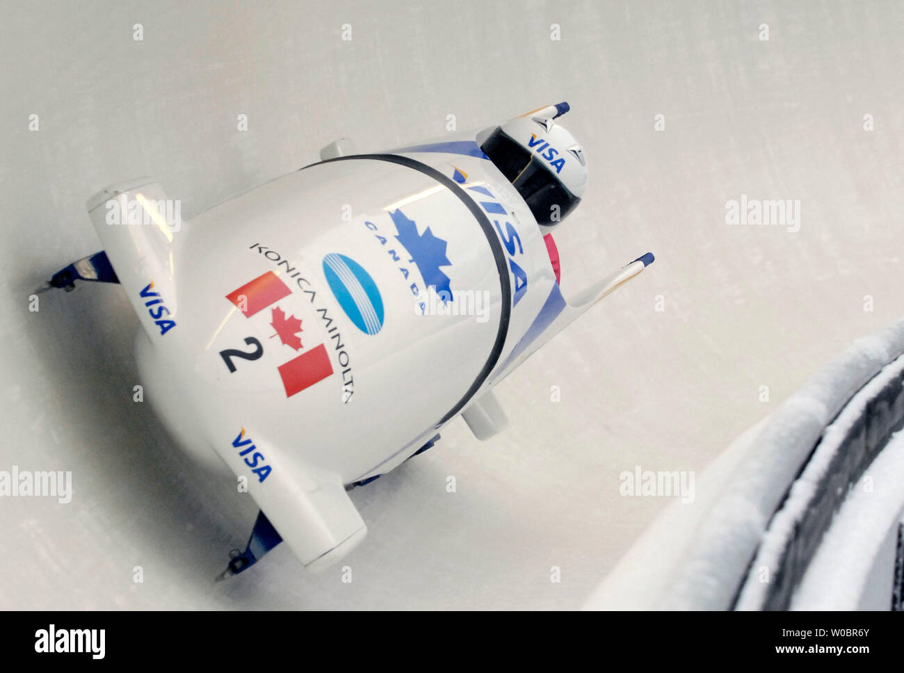 The Canadian bobsled, driven by Helen Upperton with Jaime Cruickshank ...