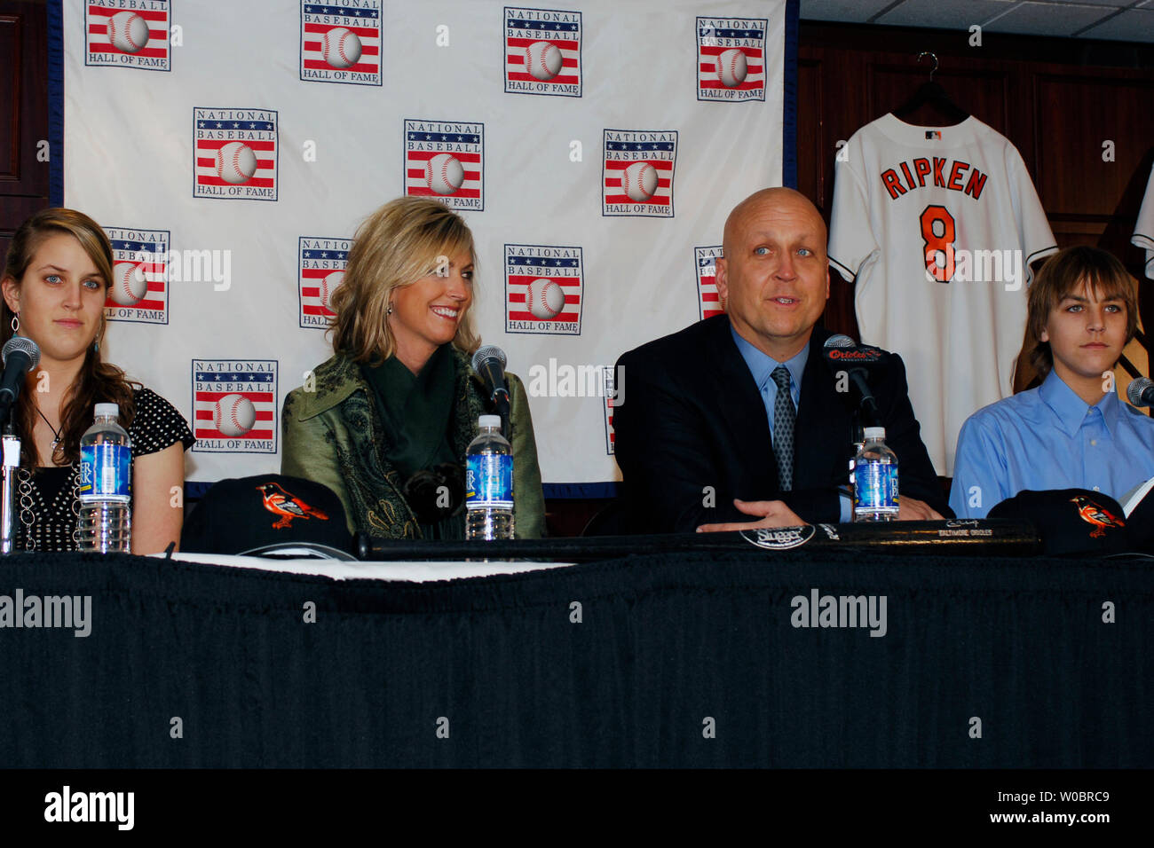 The Ripken family answers question at a press conference on January 9 ...