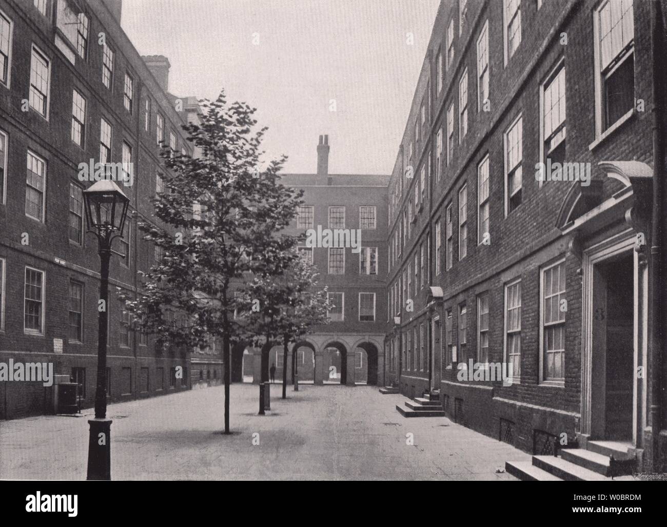 The Temple - Pump court. London 1896 old antique vintage print picture ...