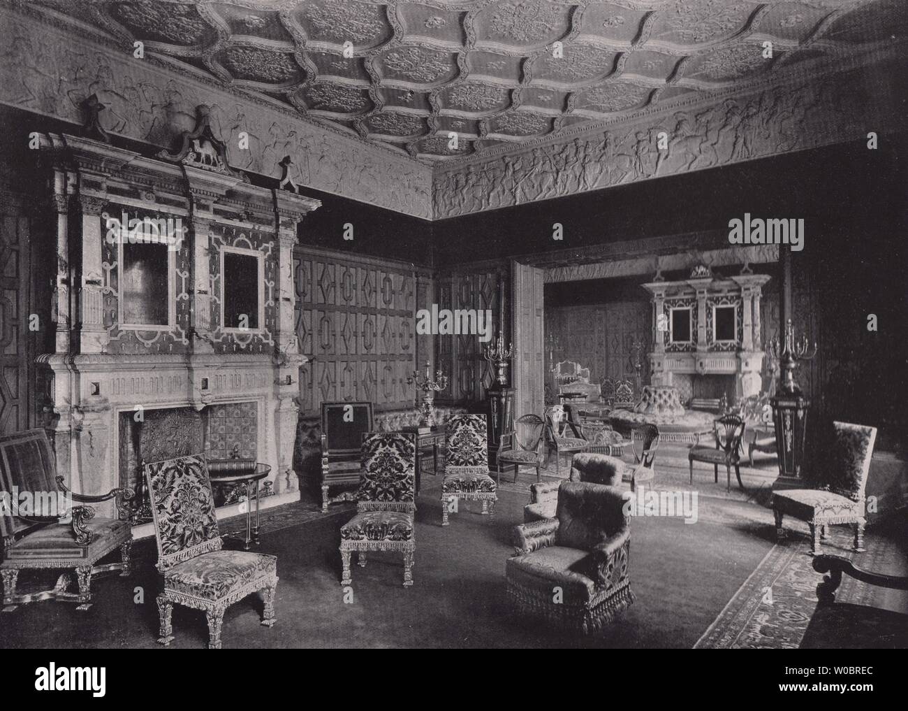 Grocers' Hall - The Drawing-room. London 1896 old antique print picture ...