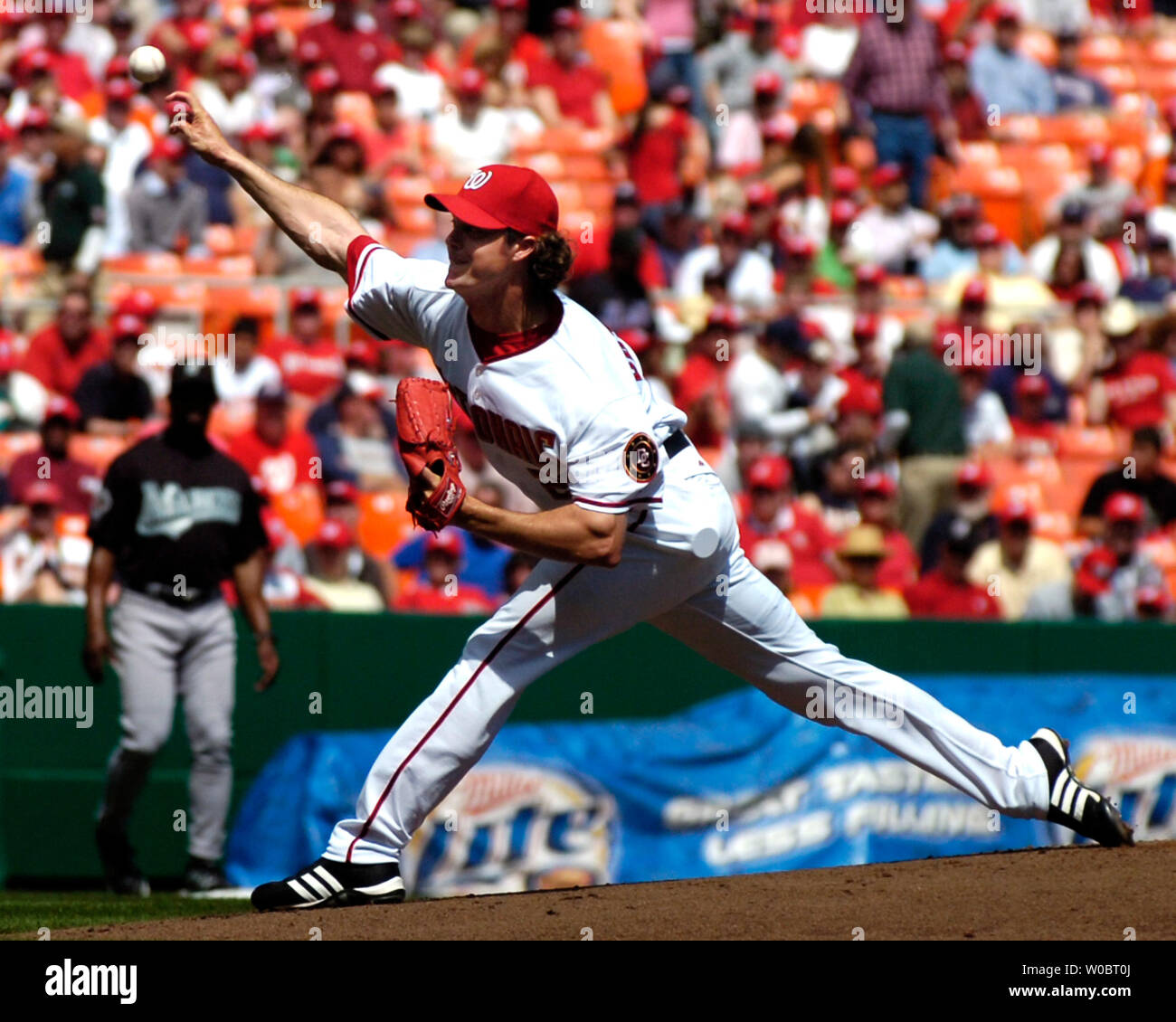 Washington Nationals pitcher John Patterson pitches in the first inning ...