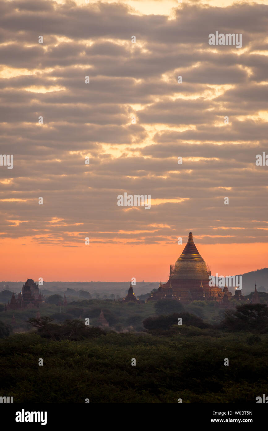 Sunrise in Pagan Plain, Myanmar Stock Photo - Alamy