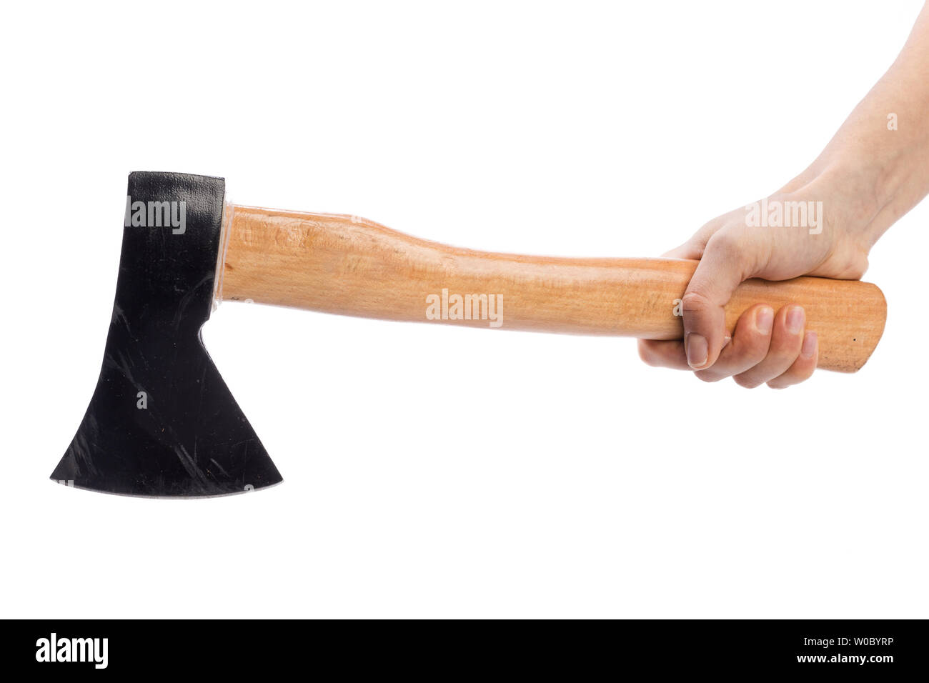 Axe isolated on the white background Stock Photo - Alamy
