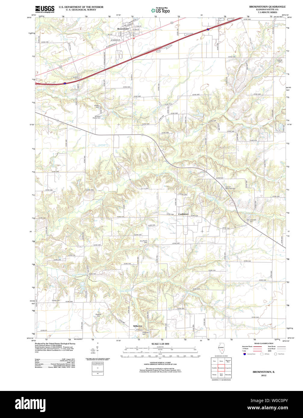 Map of brownstown hi-res stock photography and images - Alamy