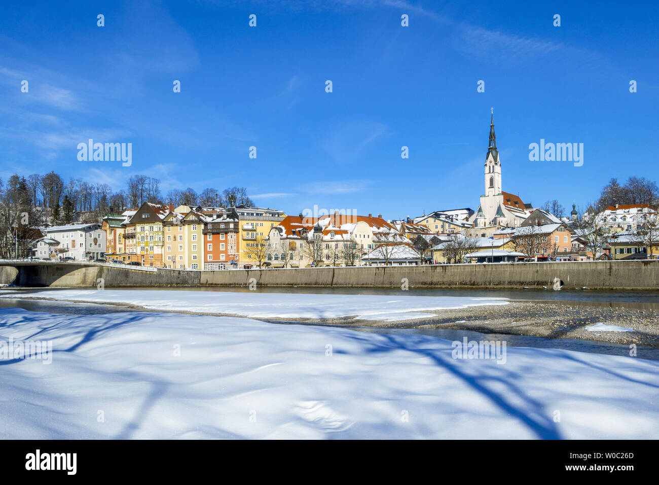 Townscape Bad Toelz in winter, Bavaria, Germany Stock Photo - Alamy