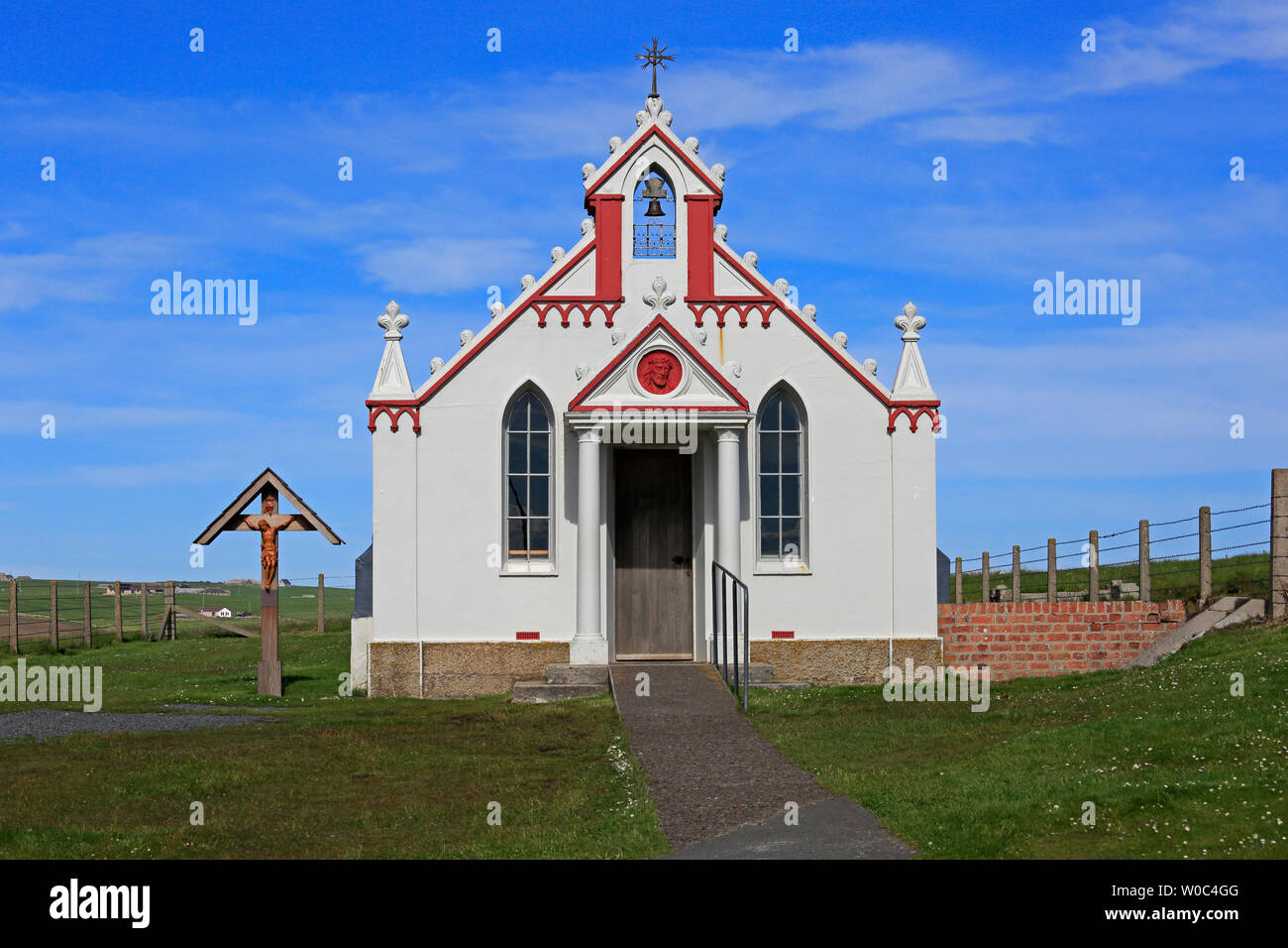 Front view of the Italian Chapel Orkney Stock Photo - Alamy