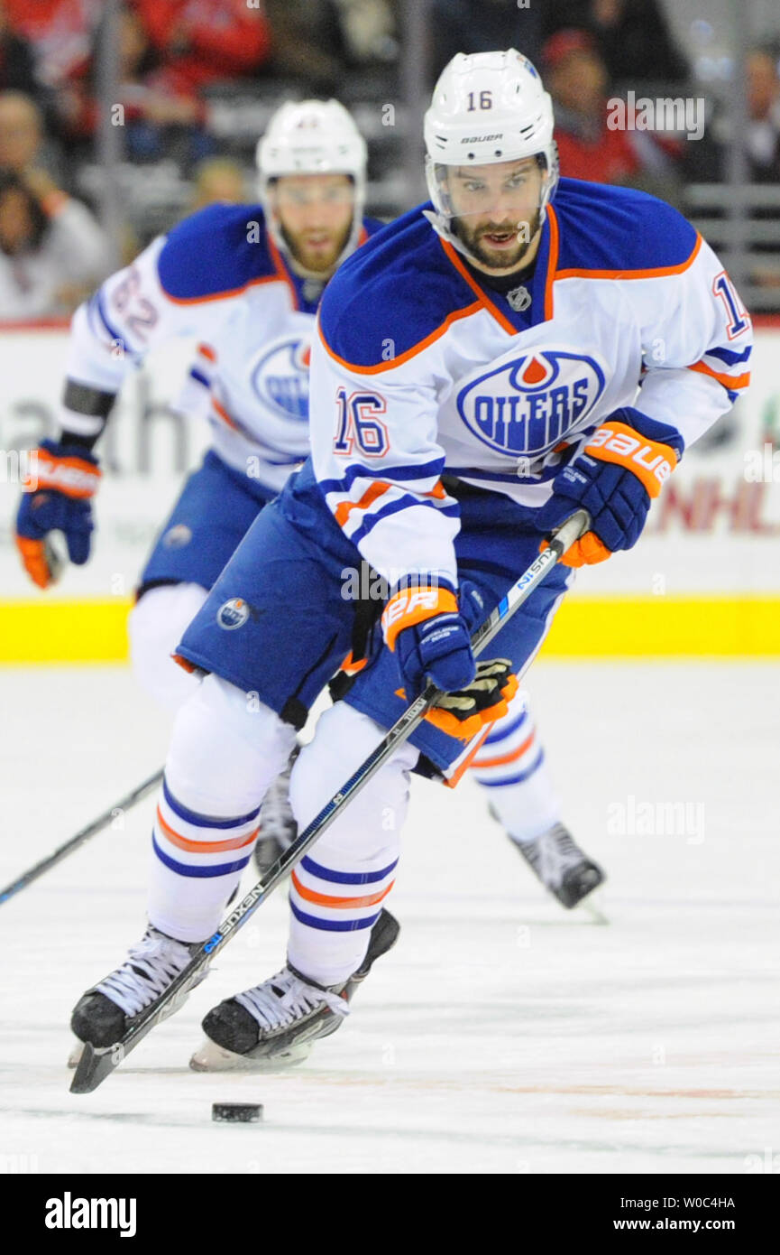 Edmonton Oilers right wing Teddy Purcell (16) skates against the ...