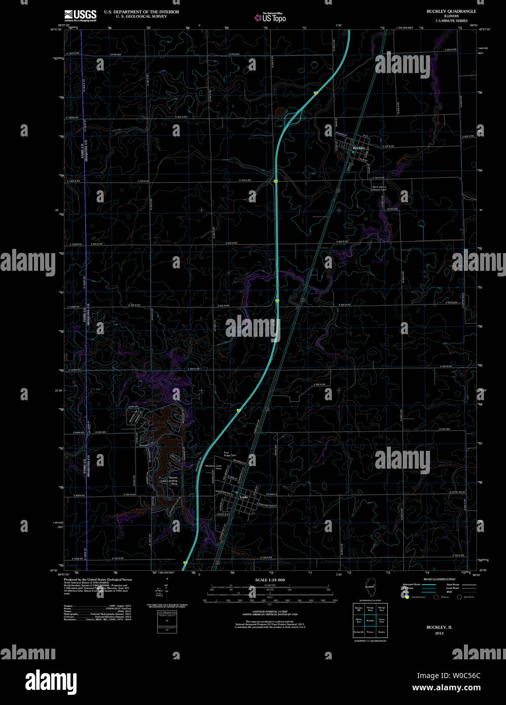Map of buckley hi-res stock photography and images - Alamy