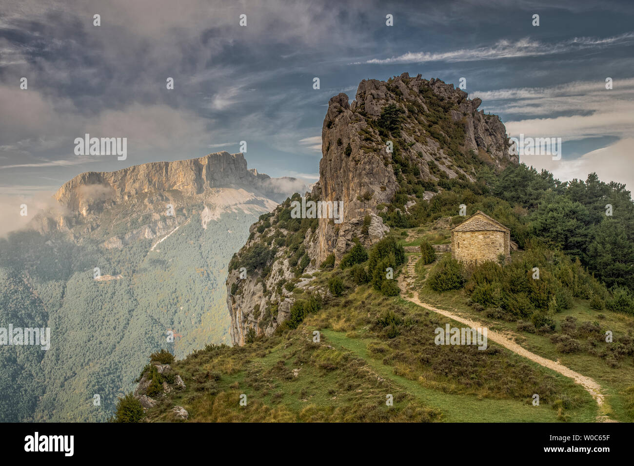 San Juan y San Pablo romanesque century XI hermitage. Tella, huesca ...