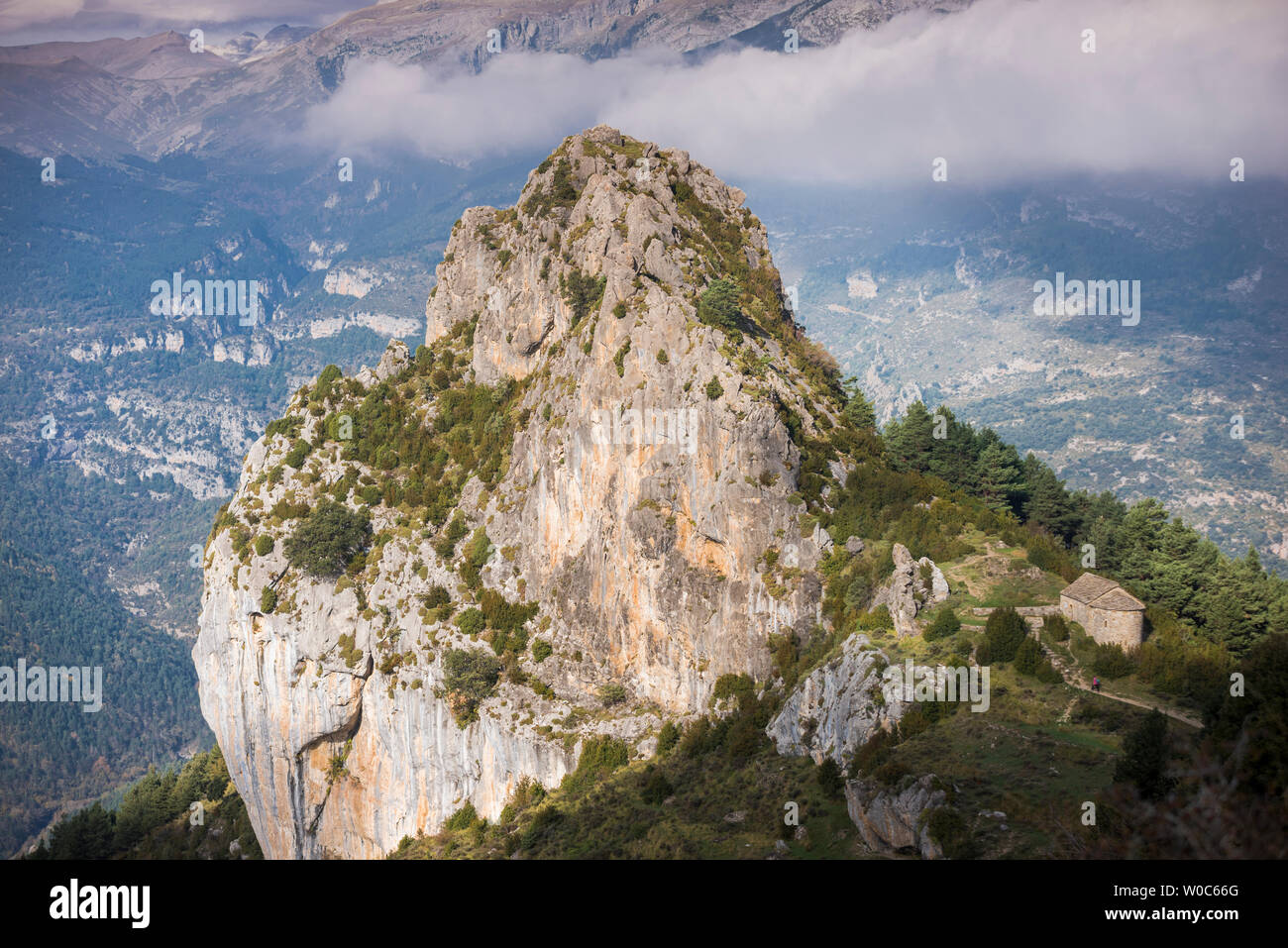 San Juan y San Pablo romanesque century XI hermitage. Tella, huesca ...