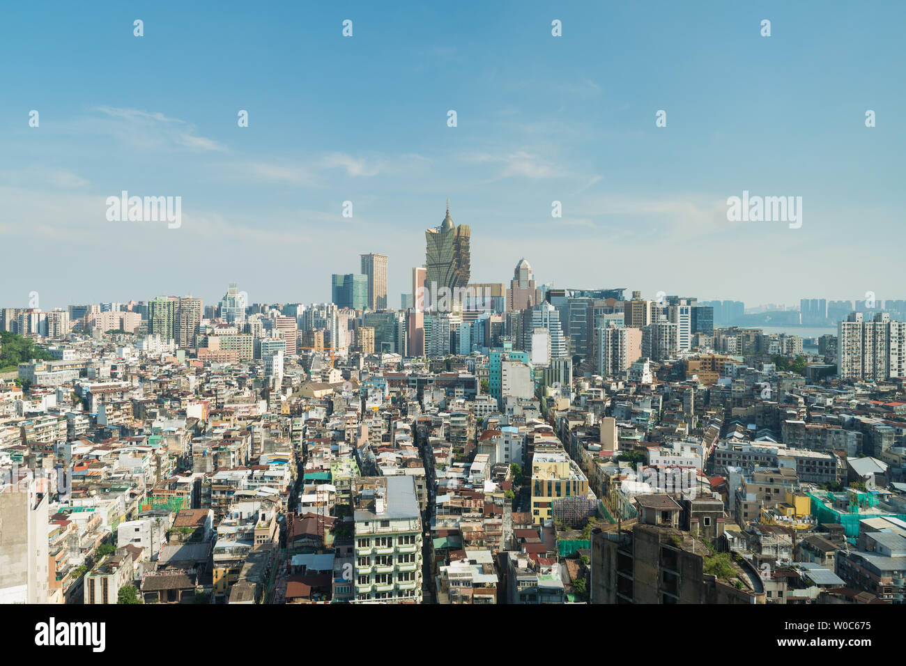Image of Macau (Macao), China. Skyscraper hotel and casino building at ...