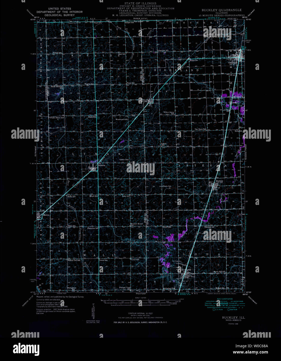 Map of buckley hi-res stock photography and images - Alamy