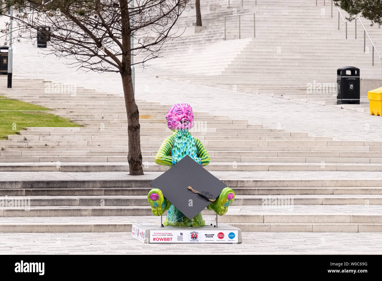 Glasgow, Scotland, UK - June 22, 2019: Impressive modern statue of ‘Our ...