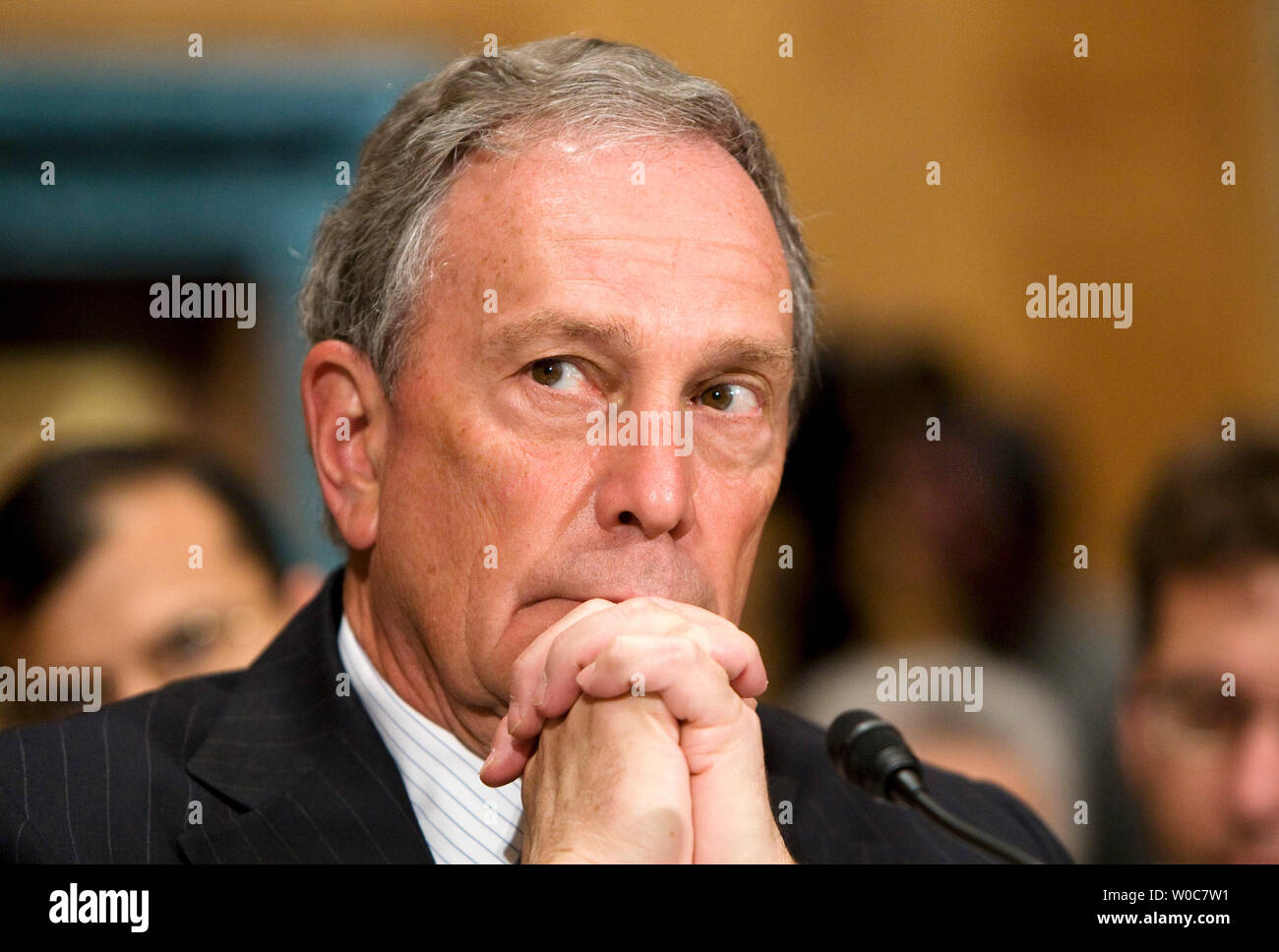 New York City Mayor Michael Bloomberg testifies before a Senate Banking ...
