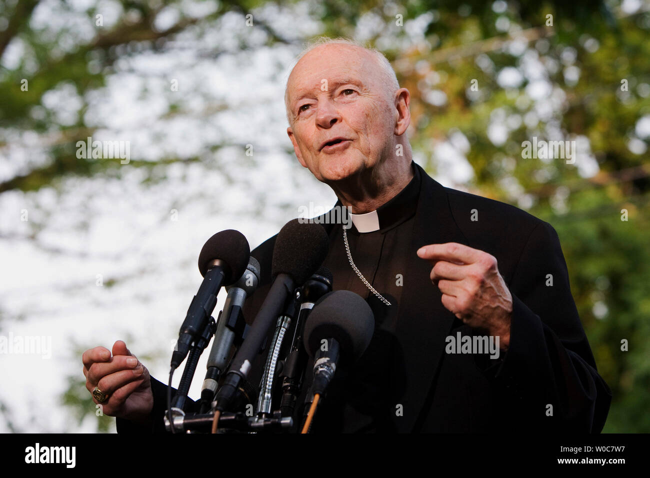 Cardinal Theodore McCarrick, retired Archbishop of Washington, talks at ...